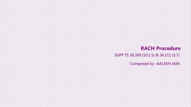 LTE RACH Procedure | PPTX