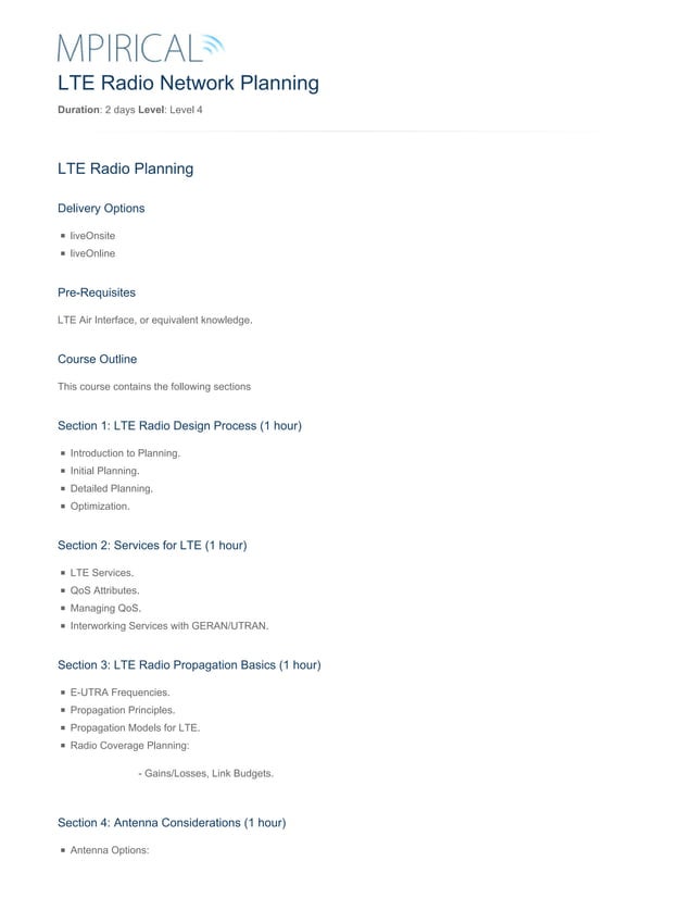 Lte Radio Network Planning Pdf