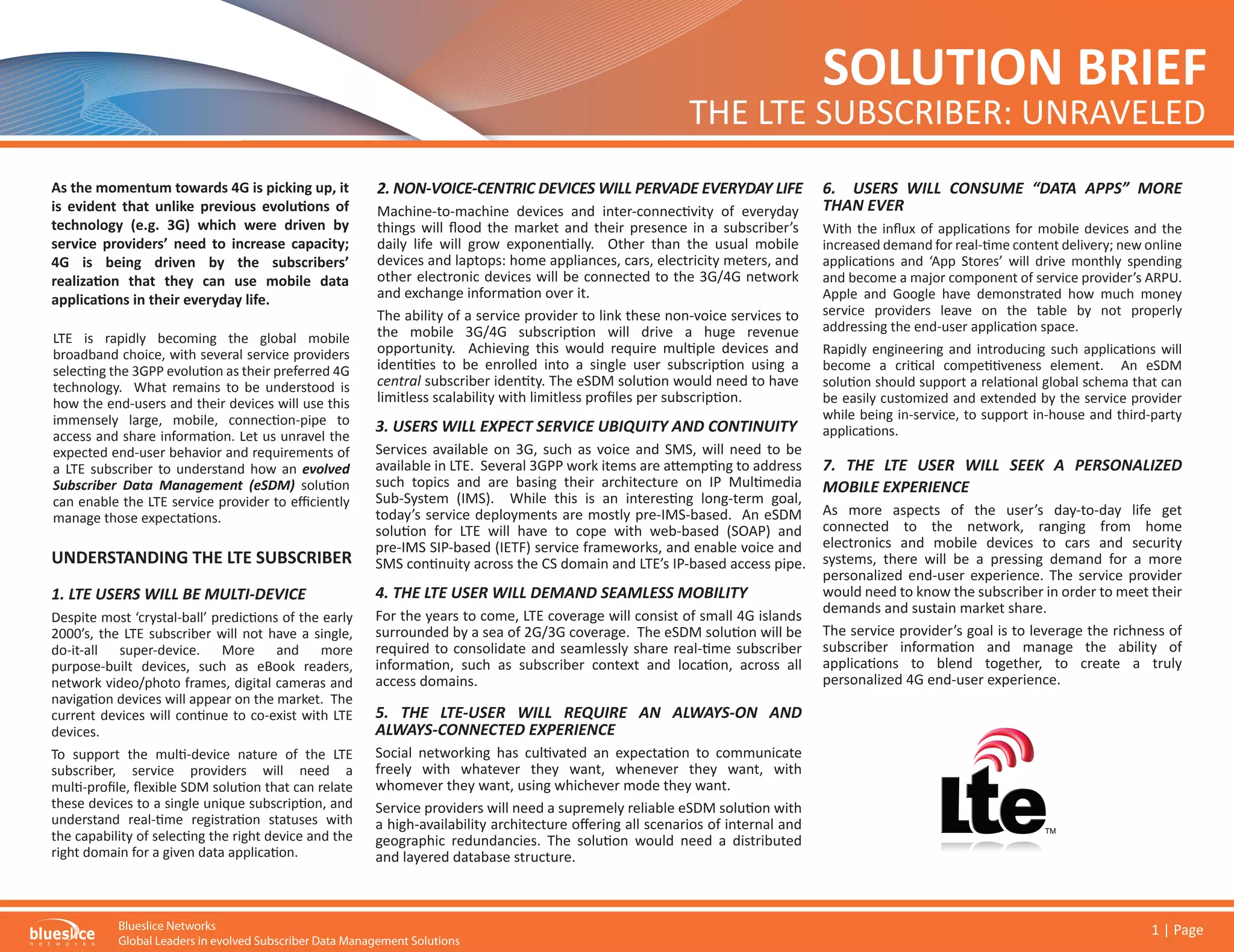 The LTE Subscriber: Unraveled | PDF