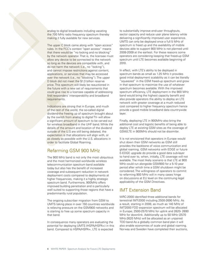 Spectrum Analysis for Future LTE Deployments | PDF