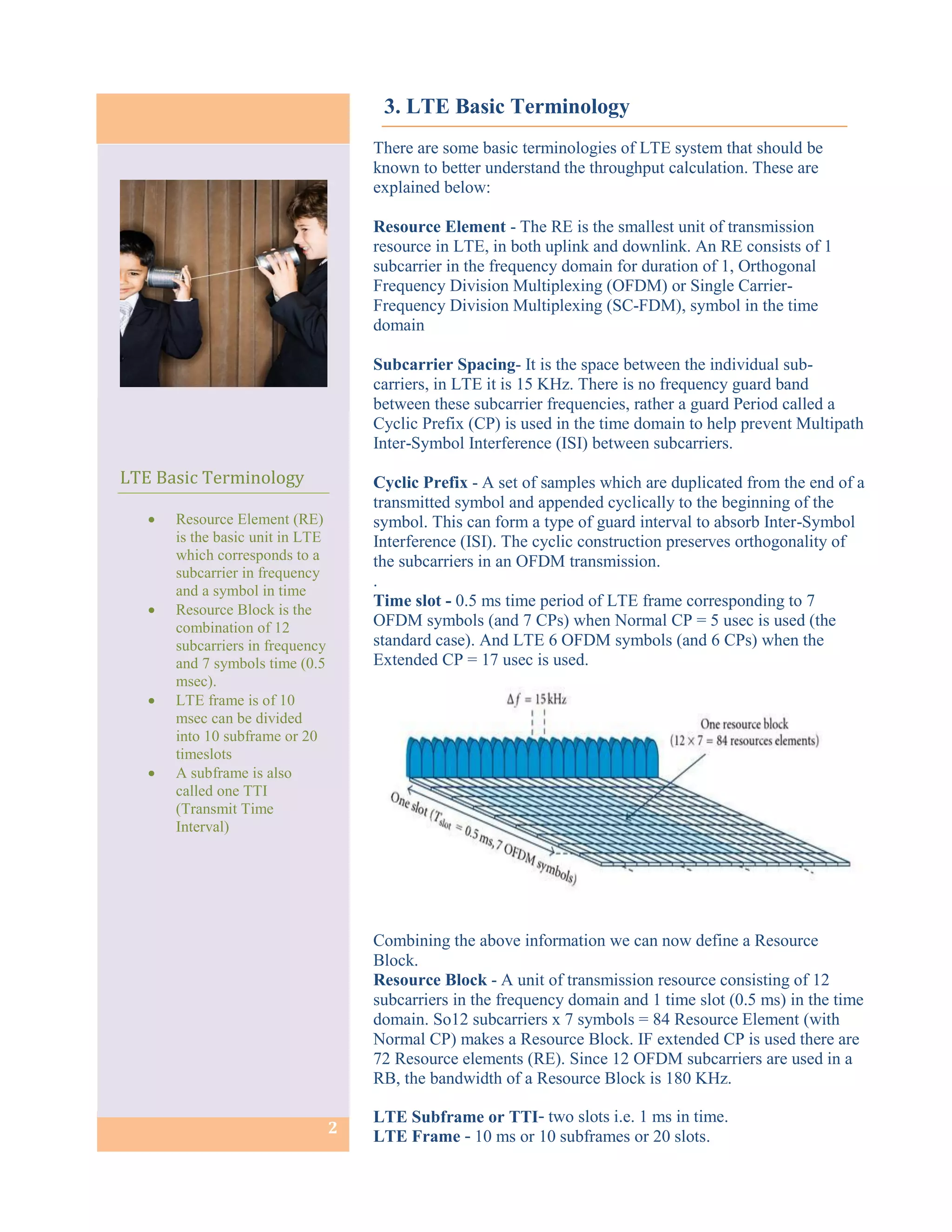 Throughput Calculation For Lte Tdd And Fdd System Pdf Computer Networking Computing