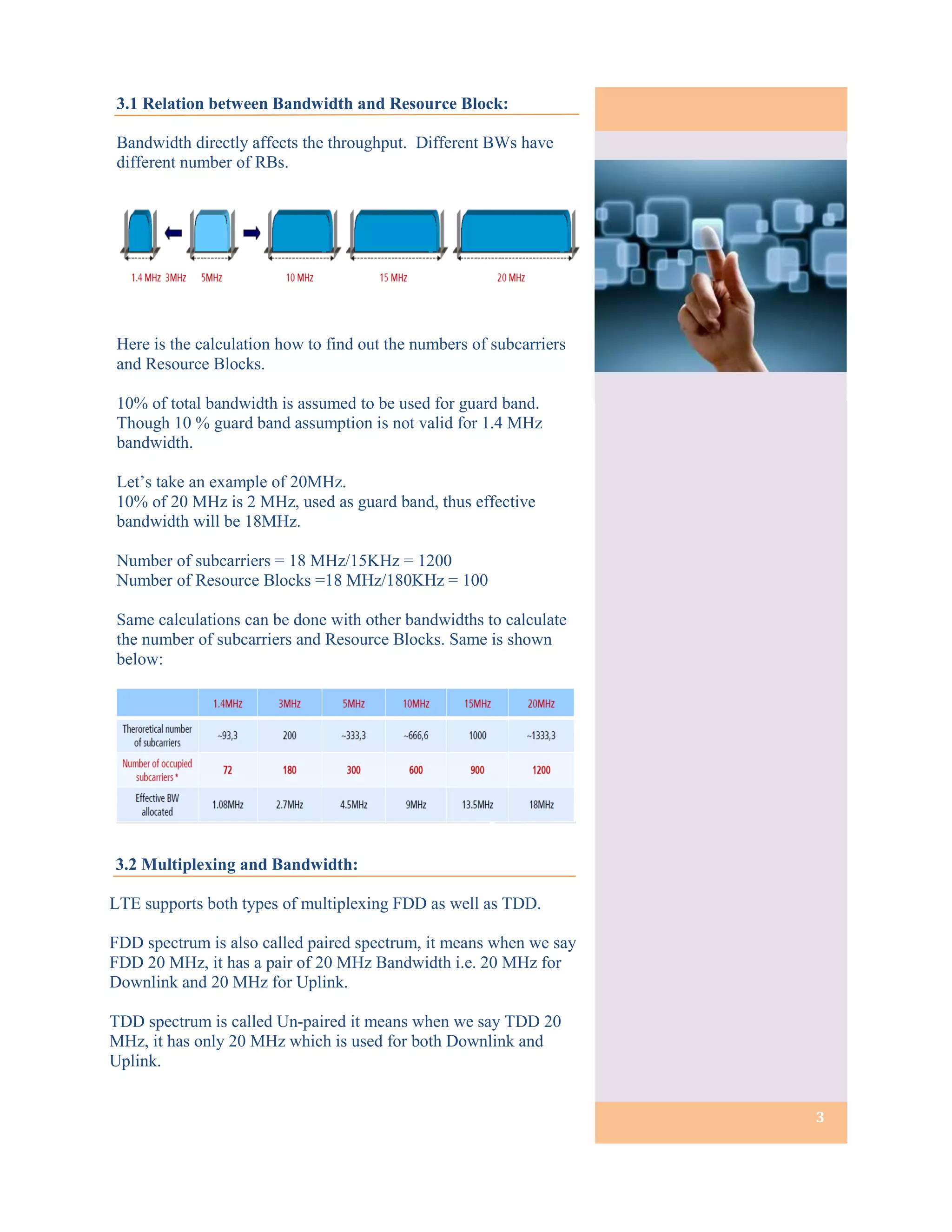Throughput Calculation For Lte Tdd And Fdd System Pdf Computer Networking Computing