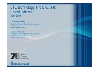 Lte tutorial april 2009 ver1.1 | PPT