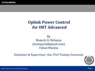 LTE Uplink Power Control | PPT