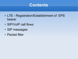 VoIP on LTE -packet Filter | PPT