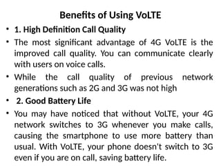 LTE , Volte and 5G for technology topics for | PPT