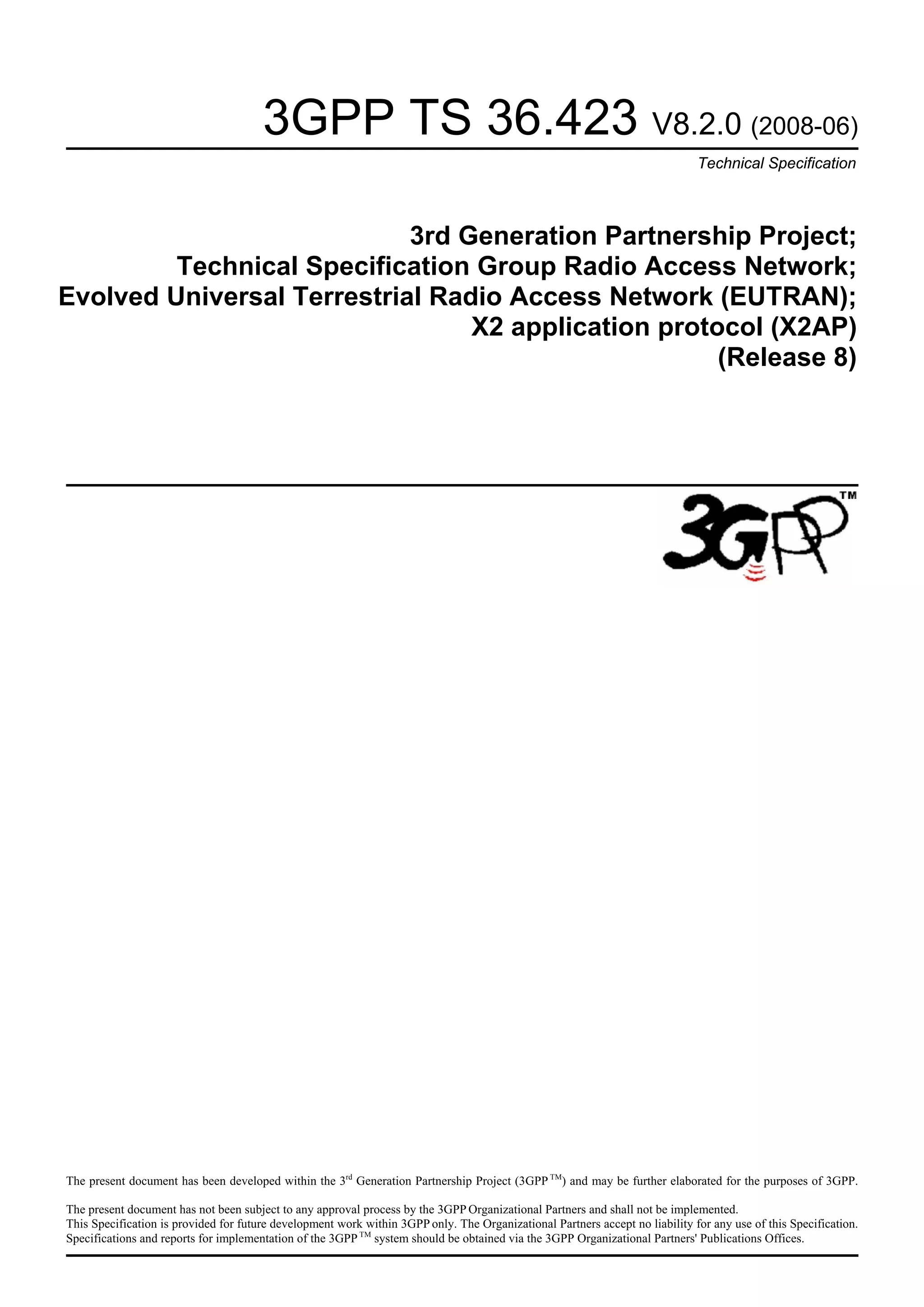 Lte x2 ap_3gpp_36423-pdf | PDF