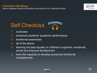 Understanding social and emotional learning--What and why? | PPTX