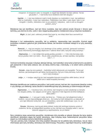 Ataskaita GenderED | PDF