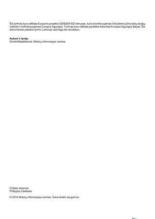 Ataskaita GenderED | PDF