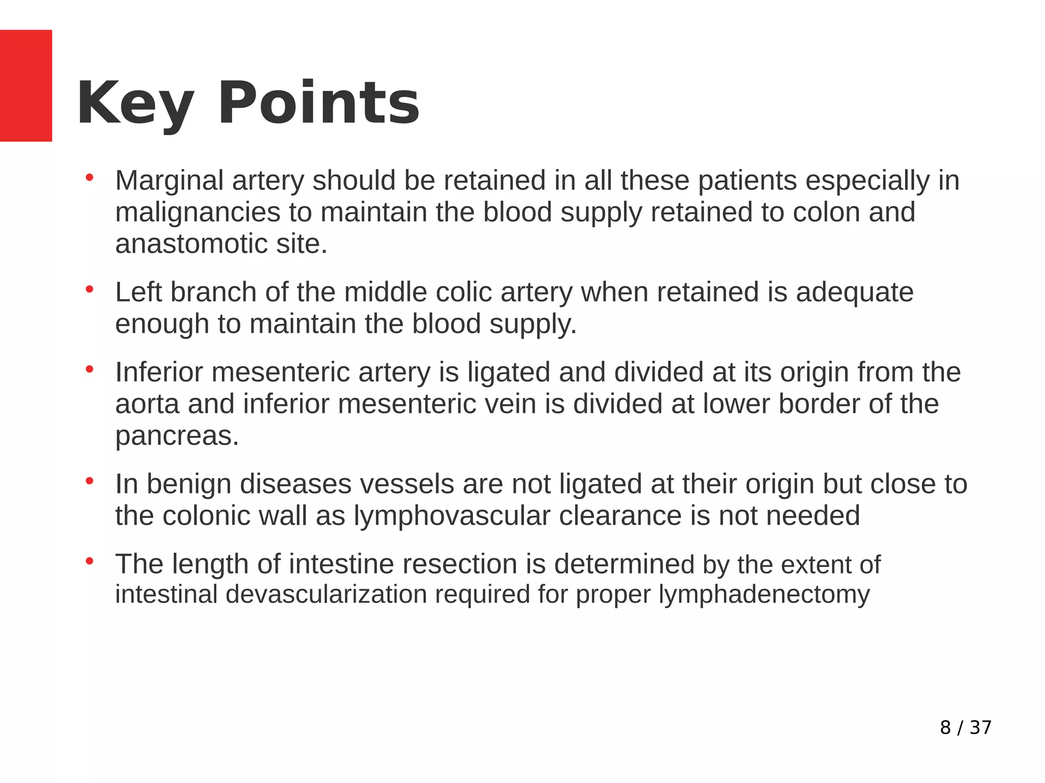 Lt hemicolectomy - Surgical Approach, Complications. | PDF