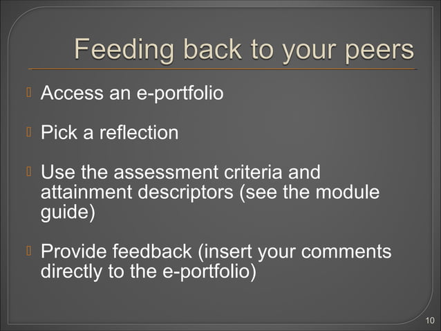 LTHE Assessment and Feedback using PBL | PPT
