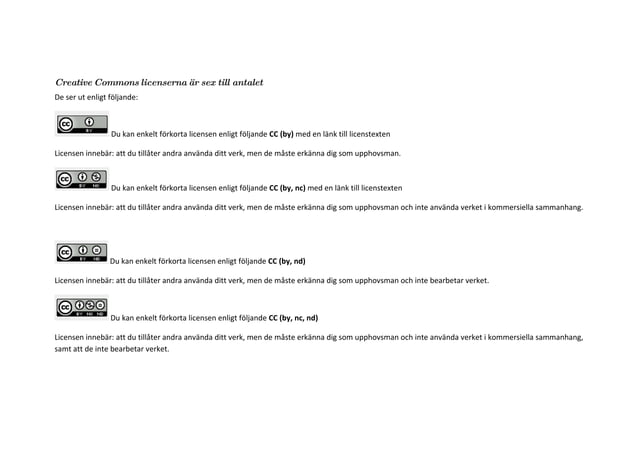 Lathund för Creative Commons | PPT