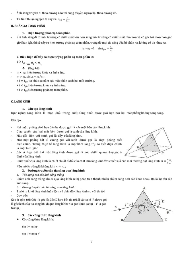 Lý thuyết quang hình học | DOCX