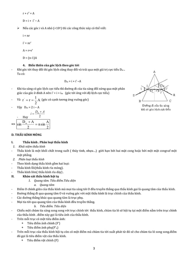 Lý thuyết quang hình học | DOCX