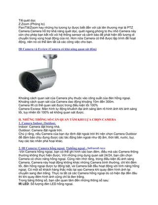 Lý thuyết tổng quan về camera quan sát | PDF