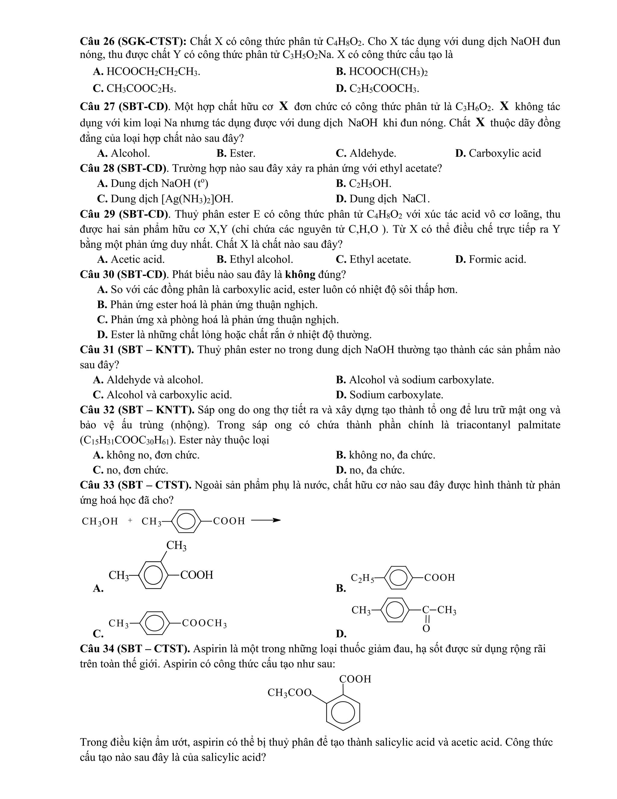 LÝ THUYẾT VÀ BÀI TẬP HÓA HỌC 12 CẢ NĂM - FORM 2025 - PHÂN THEO MỨC ĐỘ ...