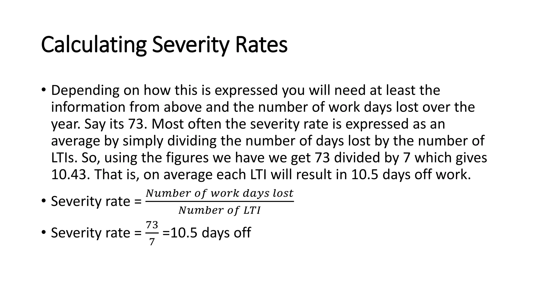 Lost Time Injury | PPTX