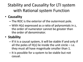 Lti and z transform | PPTX | Science