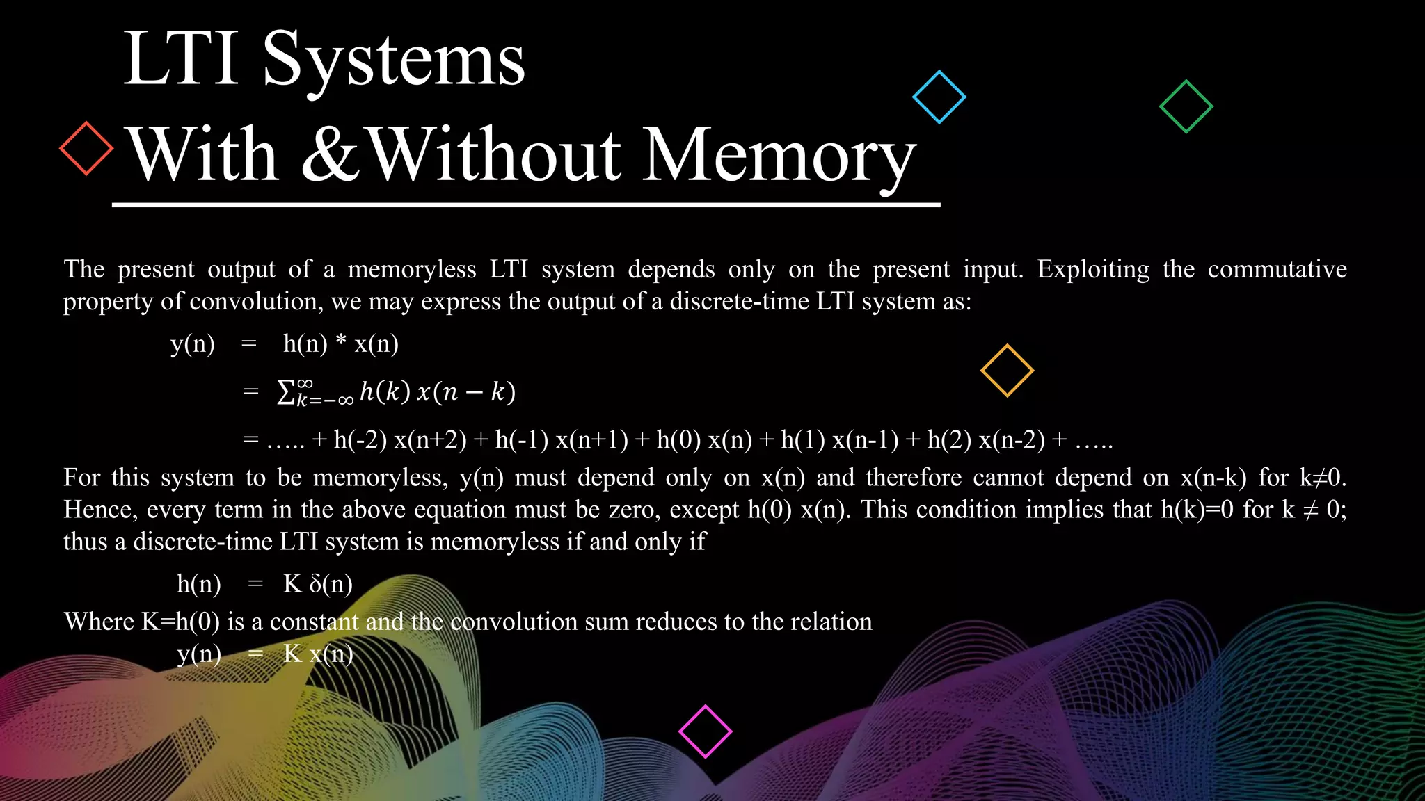LTI Systems - With/Without Memory | PDF