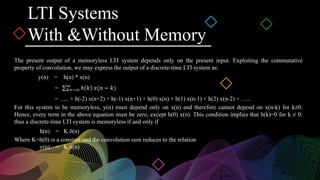 LTI Systems - With/Without Memory | PDF