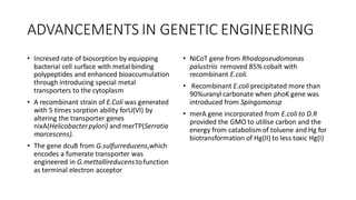 Microbial Bioremediation of Radionuclides and essential genes in a ...