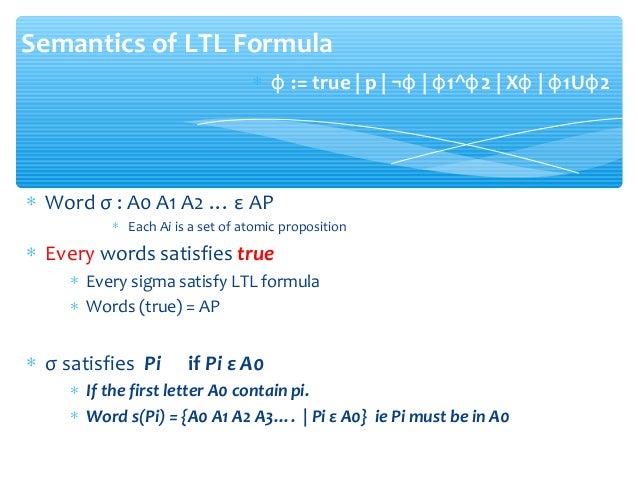 Linear Temporal Logic Ltl 