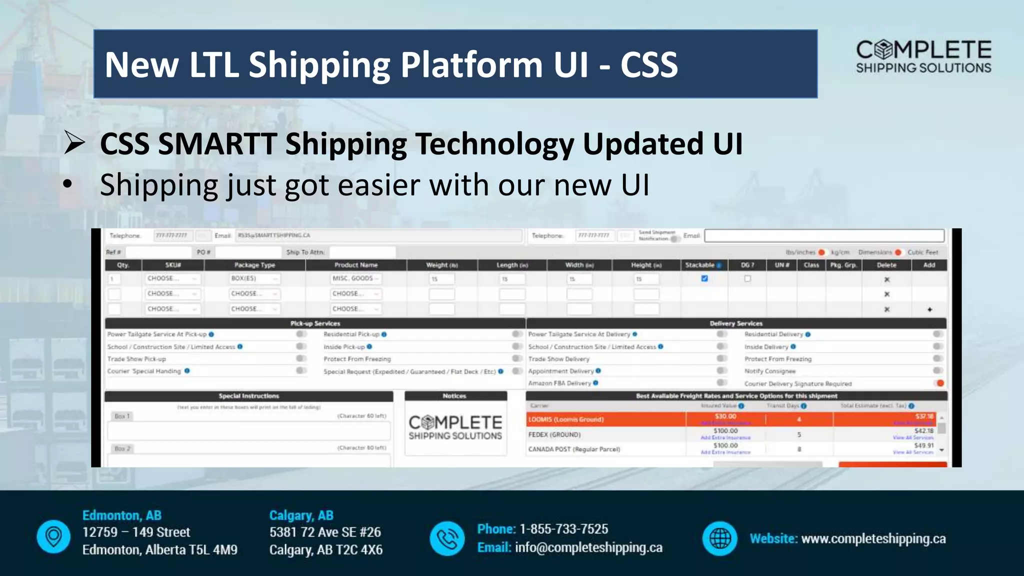 LTL Shipping Platform UI - SMARTT Shipping Technology.pptx