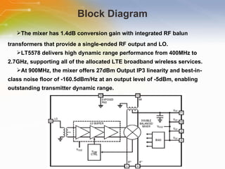 Study on 0.4GHz to 2.7GHz High Linearity Upconverting Mixer | PPT