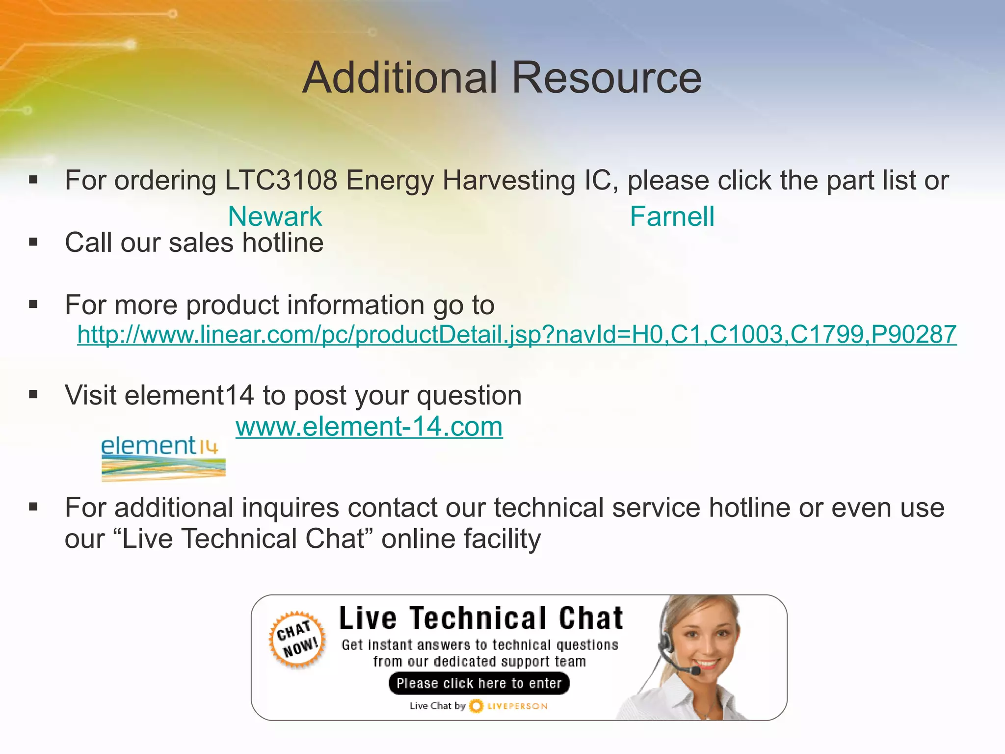 LTC3108 – Ultralow Voltage Step-Up Converter and Power Manager | PPT