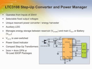 LTC3108 – Ultralow Voltage Step-Up Converter and Power Manager | PPT