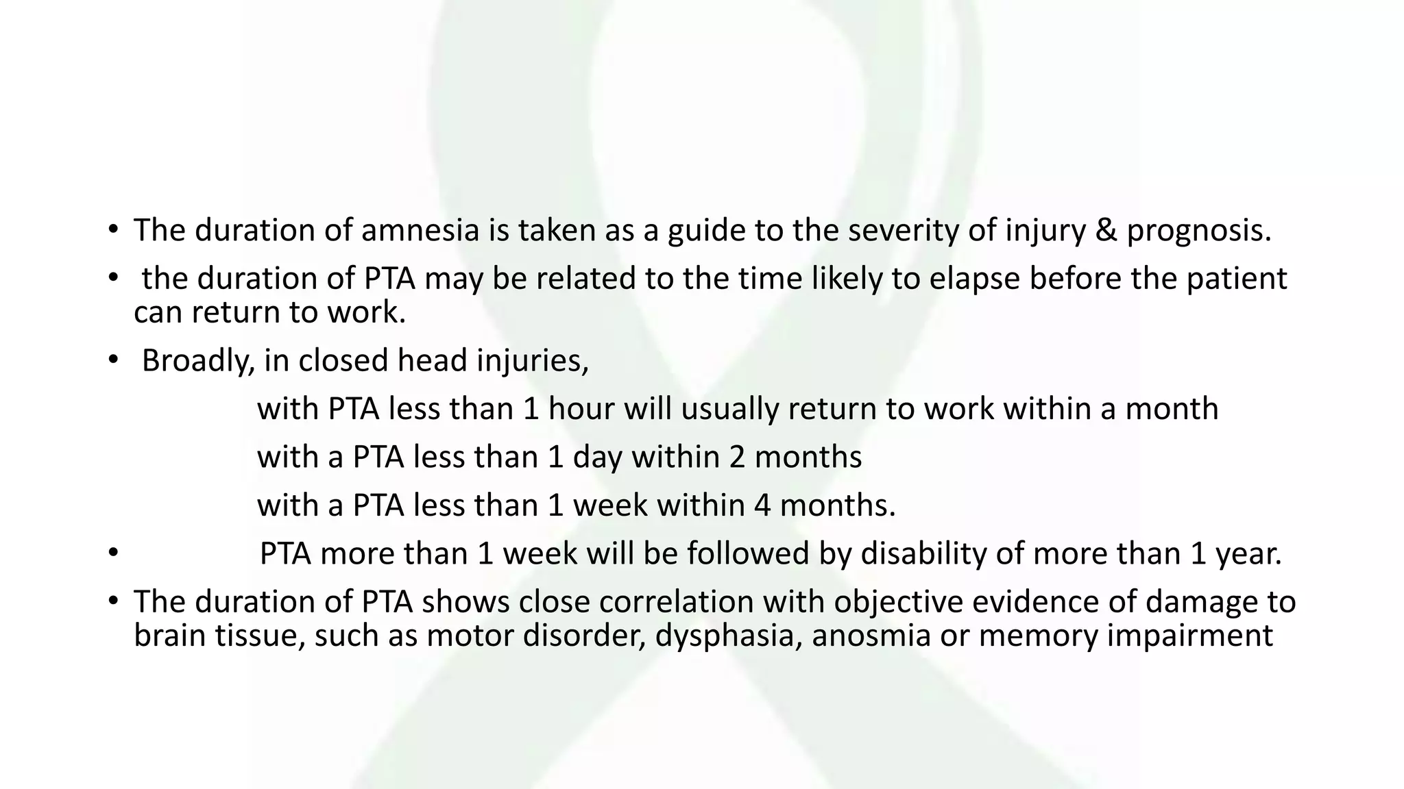 Long term managment of traumatic brain injury | PPTX