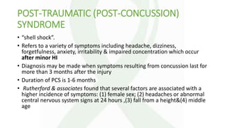 Long term managment of traumatic brain injury | PPTX