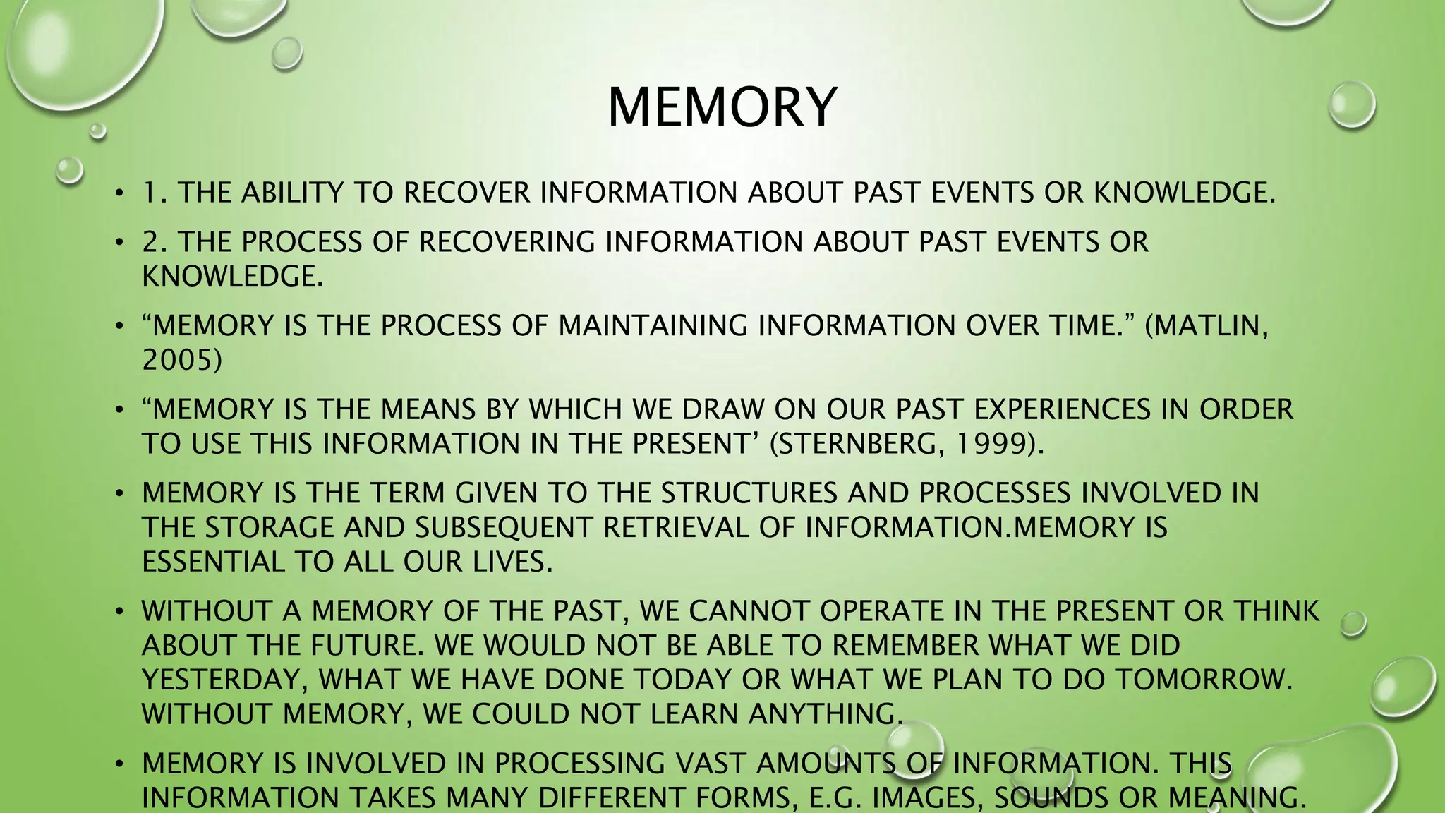 Long term memory | PPTX