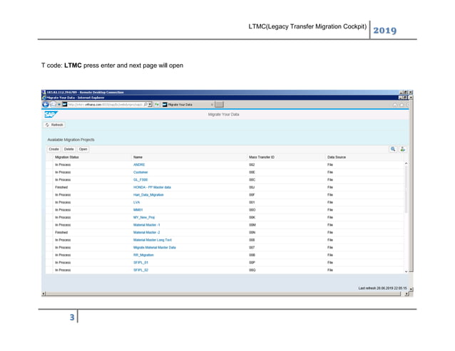 Migration Cockpit (LTMC) | PDF