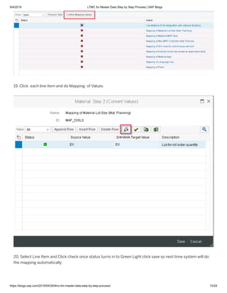 sap ltmc provided by SAP to upload mass values | PDF