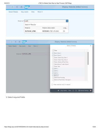 sap ltmc provided by SAP to upload mass values | PDF