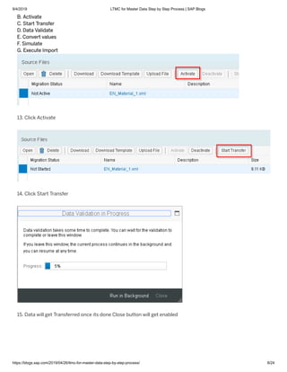 sap ltmc provided by SAP to upload mass values | PDF