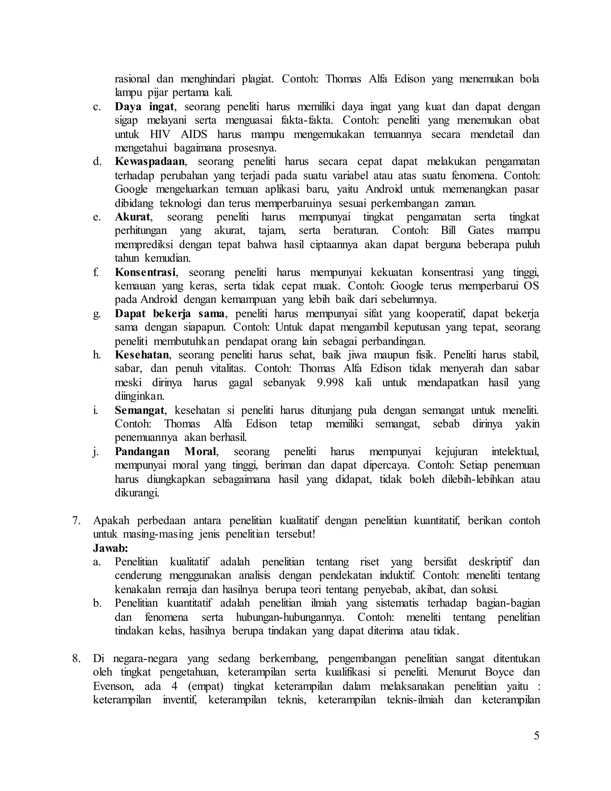 LTM Metode Penelitian_Pertemuan 1-6 | DOCX