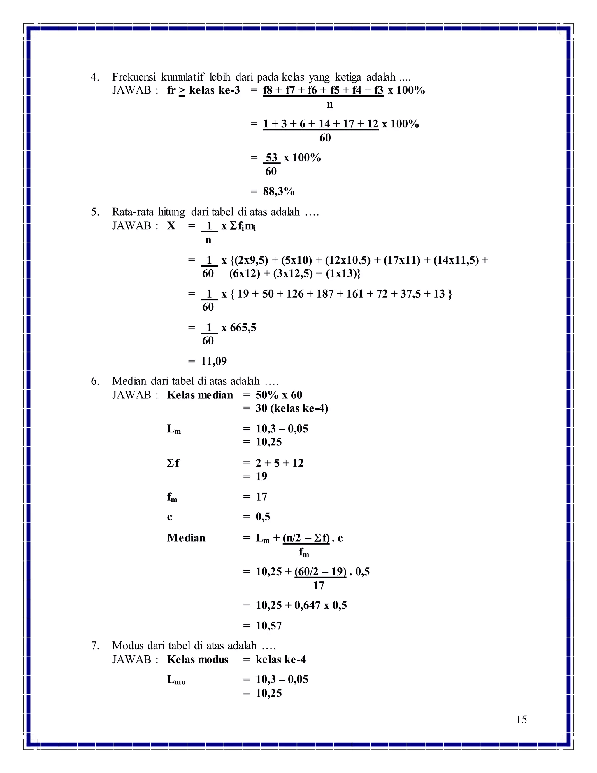 LTM Statistika Deskriptif Pertemuan 3 | DOCX