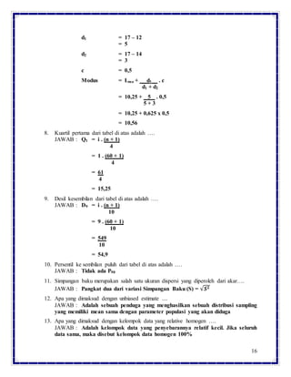 LTM Statistika Deskriptif Pertemuan 3 | DOCX