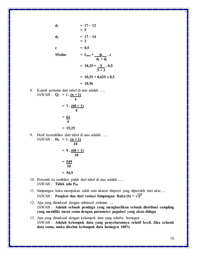 LTM Statistika Deskriptif Pertemuan 3 | DOCX