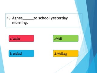 Simple Past Tense Quiz | PPTX