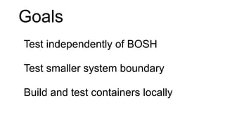 Local testing of Containerized Distributed Systems | PDF