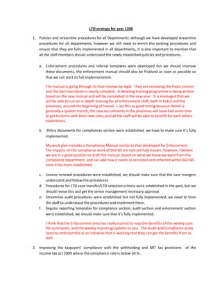 Large Taxpayer Office ( LTO ) Afghanistan | DOCX