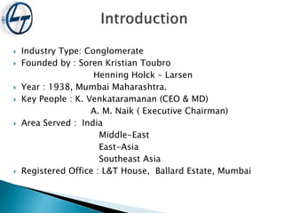 L & T Management Principles | PPTX