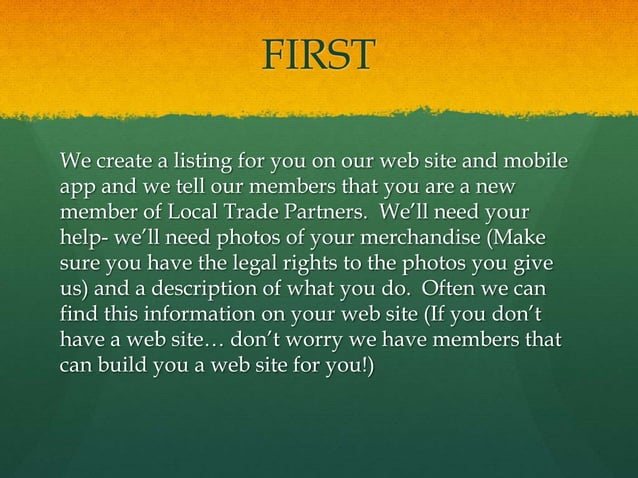 Local Trade Partners Quick Start Guide | PPT