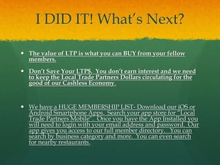 Local Trade Partners Quick Start Guide | PPT