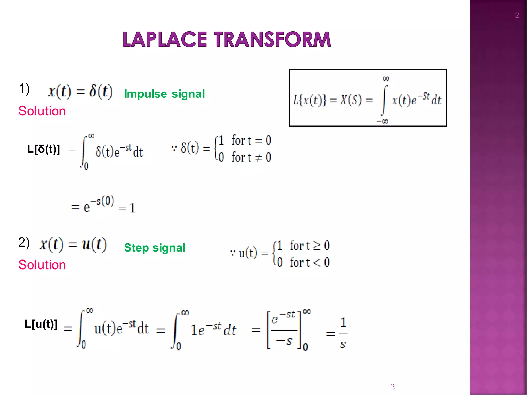 Laplace Transform Problems | PPT