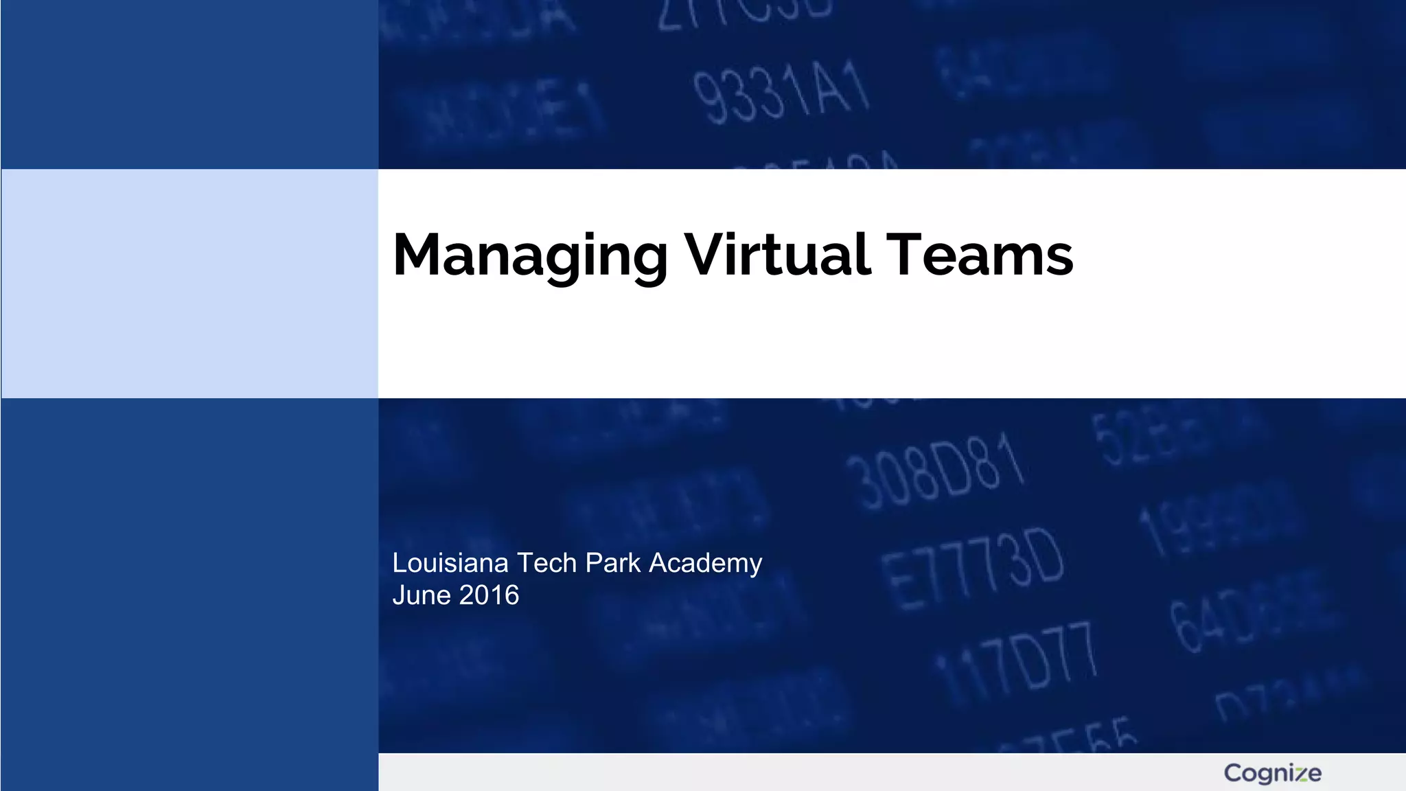 Managing Virtual Teams | PDF